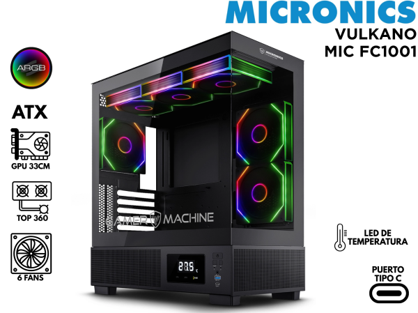 ENIGMA STORE EIRL - case gamer micronics atx vulkano mic fc1001 6fan ...